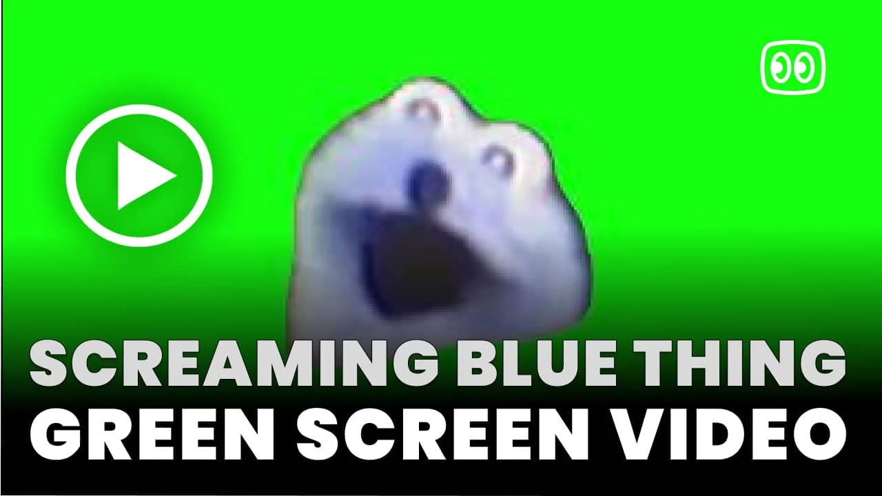 Screaming Blue Thing Green Screen - Video Download MP4