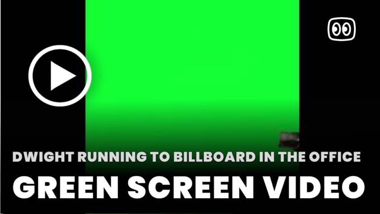 Dwight Running To Billboard In The Office Greenscreen Template - Green ...