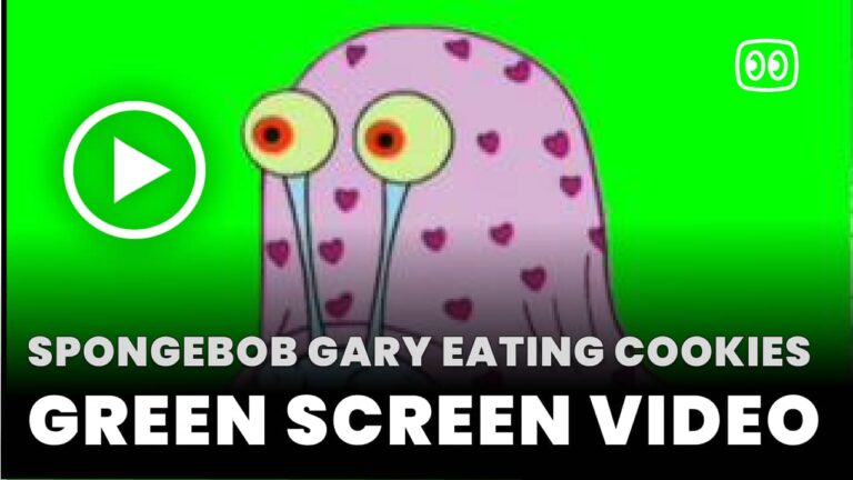SpongeBob Gary Eating Cookies Green Screen - Green Screen Memes