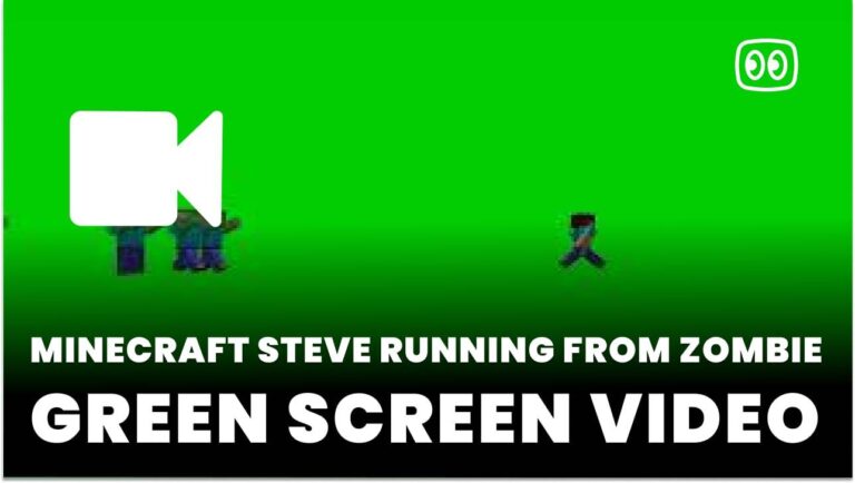 minecraft-steve-running-from-zombie-green-screen - Green Screen Memes