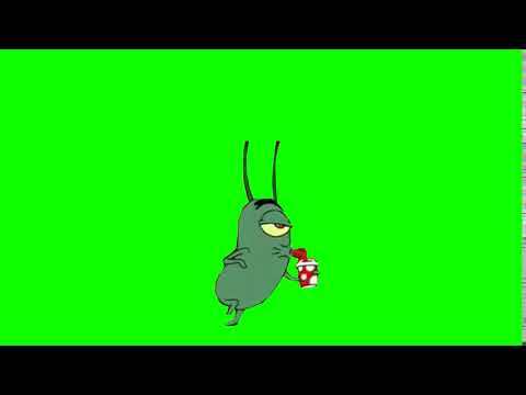 plankton-drinking-through-straw-green-screen - Green Screen Memes
