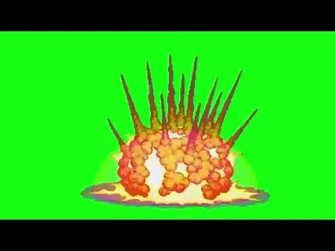 Anime Explosion Effect Green Screen - Download MP4