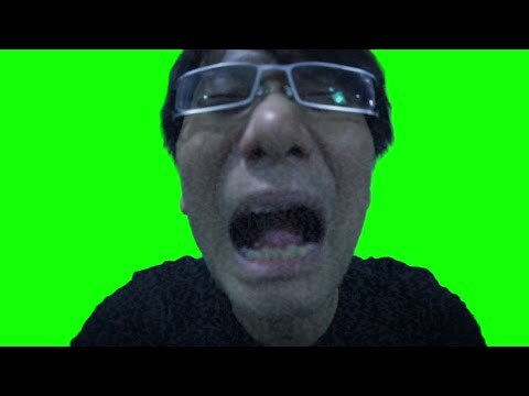 hideo-kojima-screaming-help-green-screen - Green Screen Memes