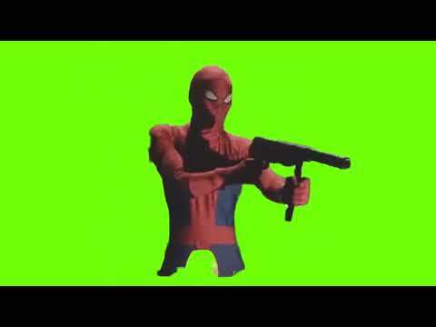 japanese-spider-man-with-a-gun-green-screen - Green Screen Memes