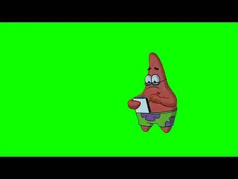 spongebob-patrick-writing-on-notepad-green-screen - Green Screen Memes