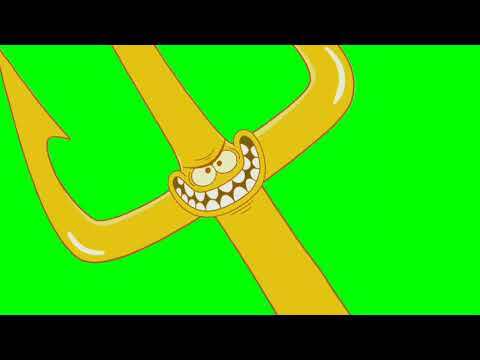 spongebob-neptunes-trident-chuckles-evilly-green-screen - Green Screen ...