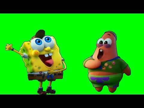 spongebob-and-patrick-vocalizing-la-la-la-green-screen - Green Screen Memes