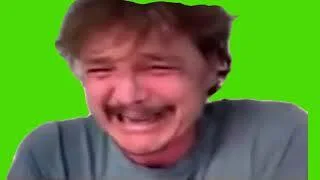 Pedro Pascal Laughing Then Crying Green Screen - Video Download MP4