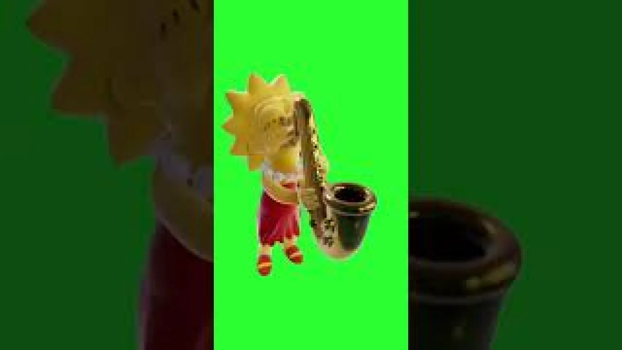 Lisa Simpson Saxophone Green screen - Video Download MP4