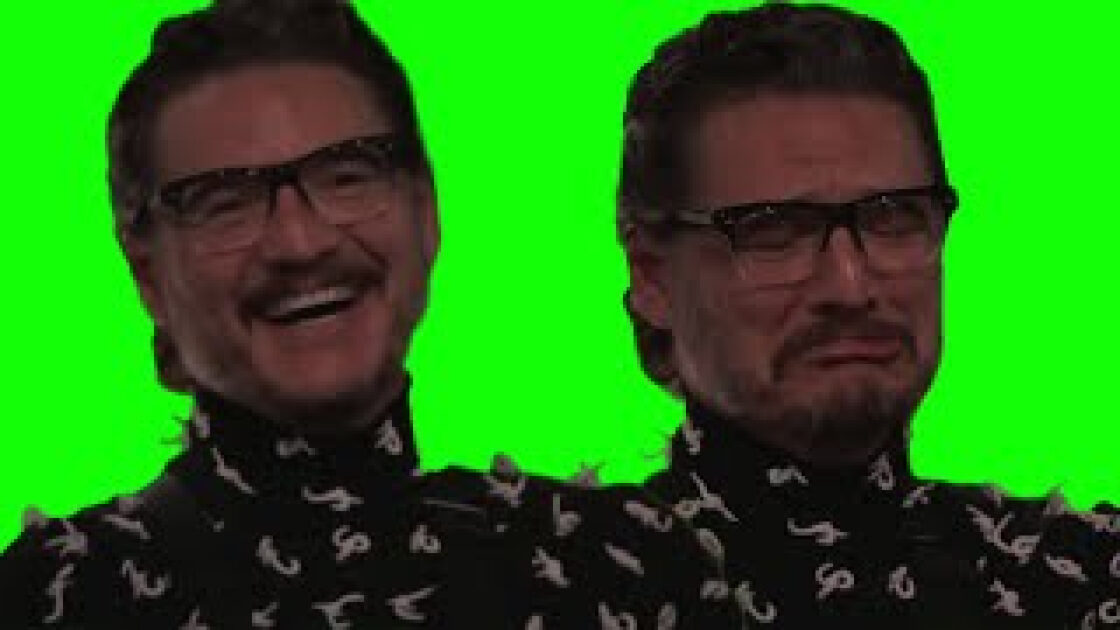 Pedro Pascal happy meme green screen - Green Screen Memes