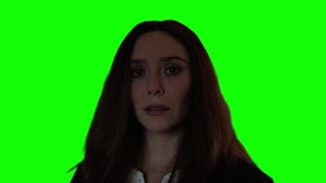 Scarlet Witch Wanda stares into the camera green screen - Green Screen ...