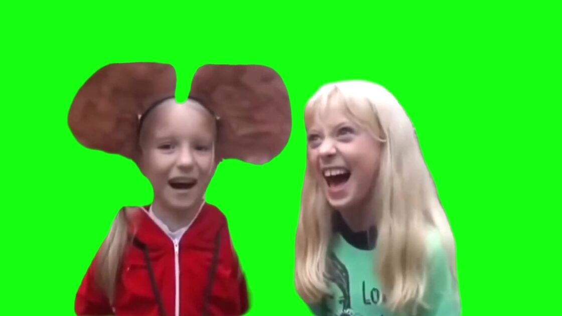 Two girls laughing meme green screen - Green Screen Memes