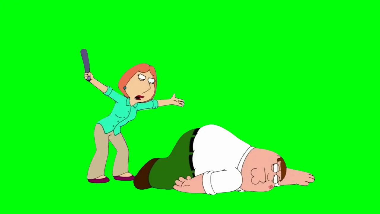 Lois beats up peter meme Green Screen - Video Download MP4