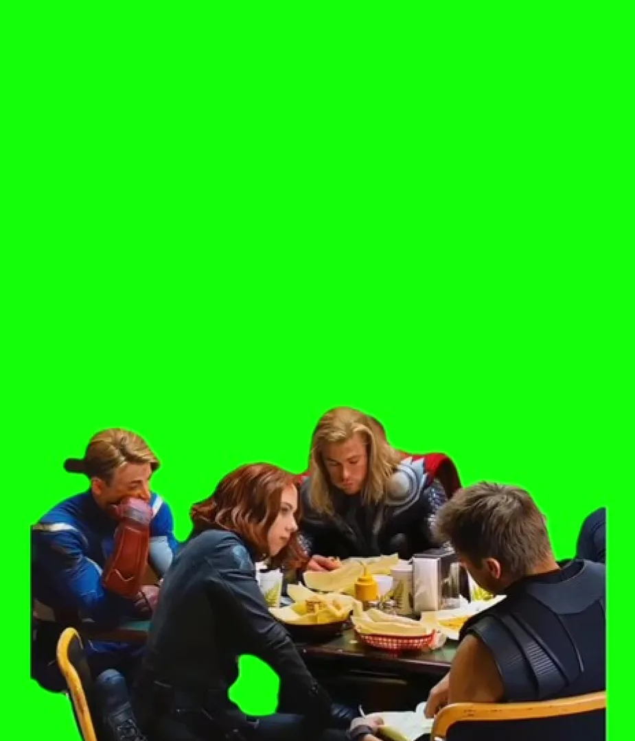 Avengers Eating meme Green screen - Video Download MP4