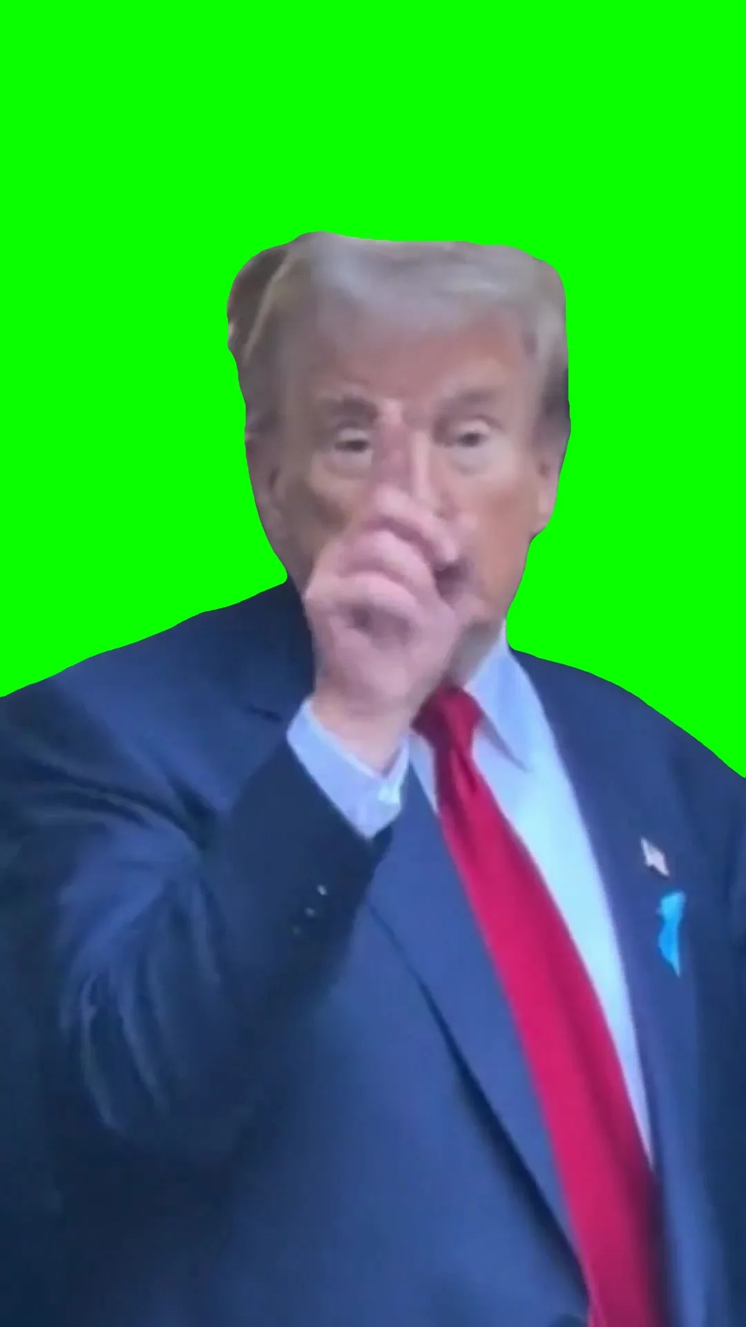 Trump gives thumbs up green screen - Video Download MP4