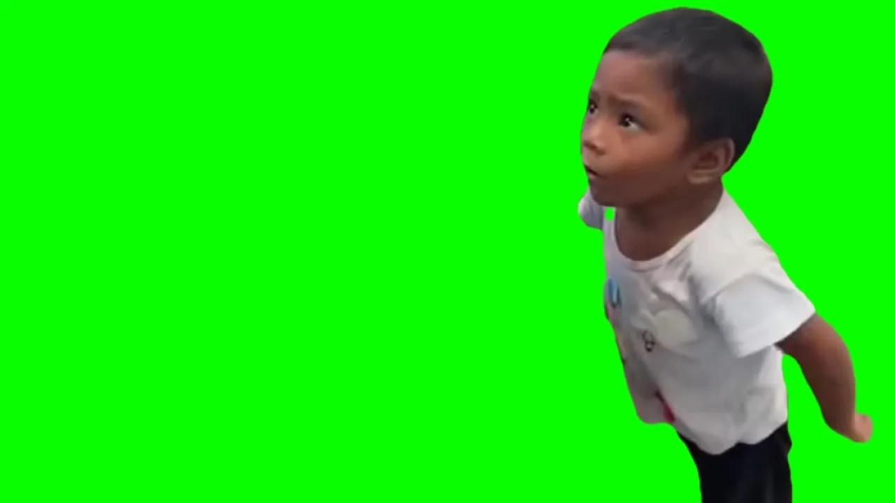Kid punching green screen - Video Download MP4