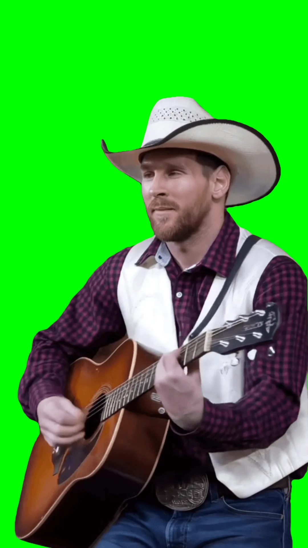Messi playing Guitar green screen - Video Download MP4