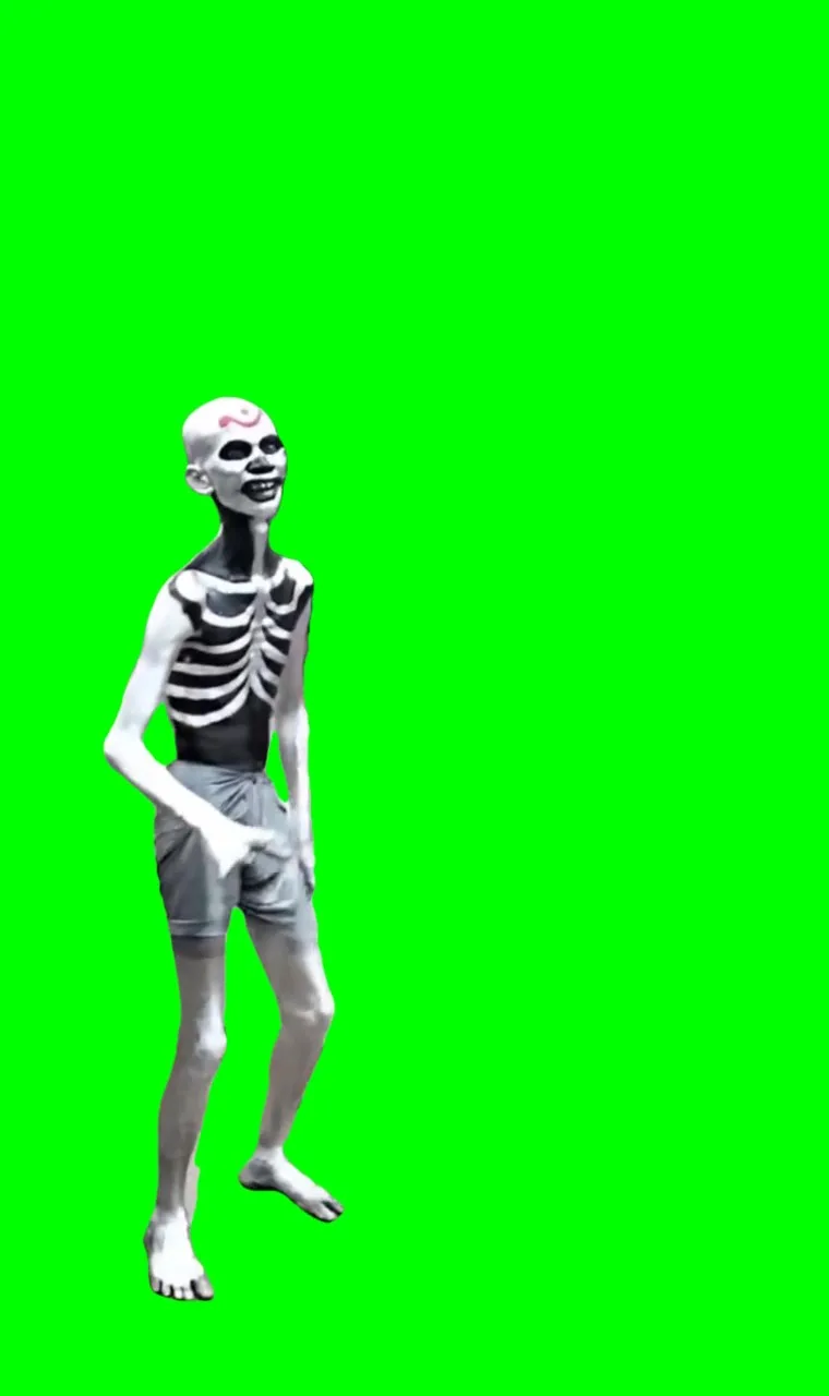 Skeleton dance Meme Green Screen - Video Download MP4